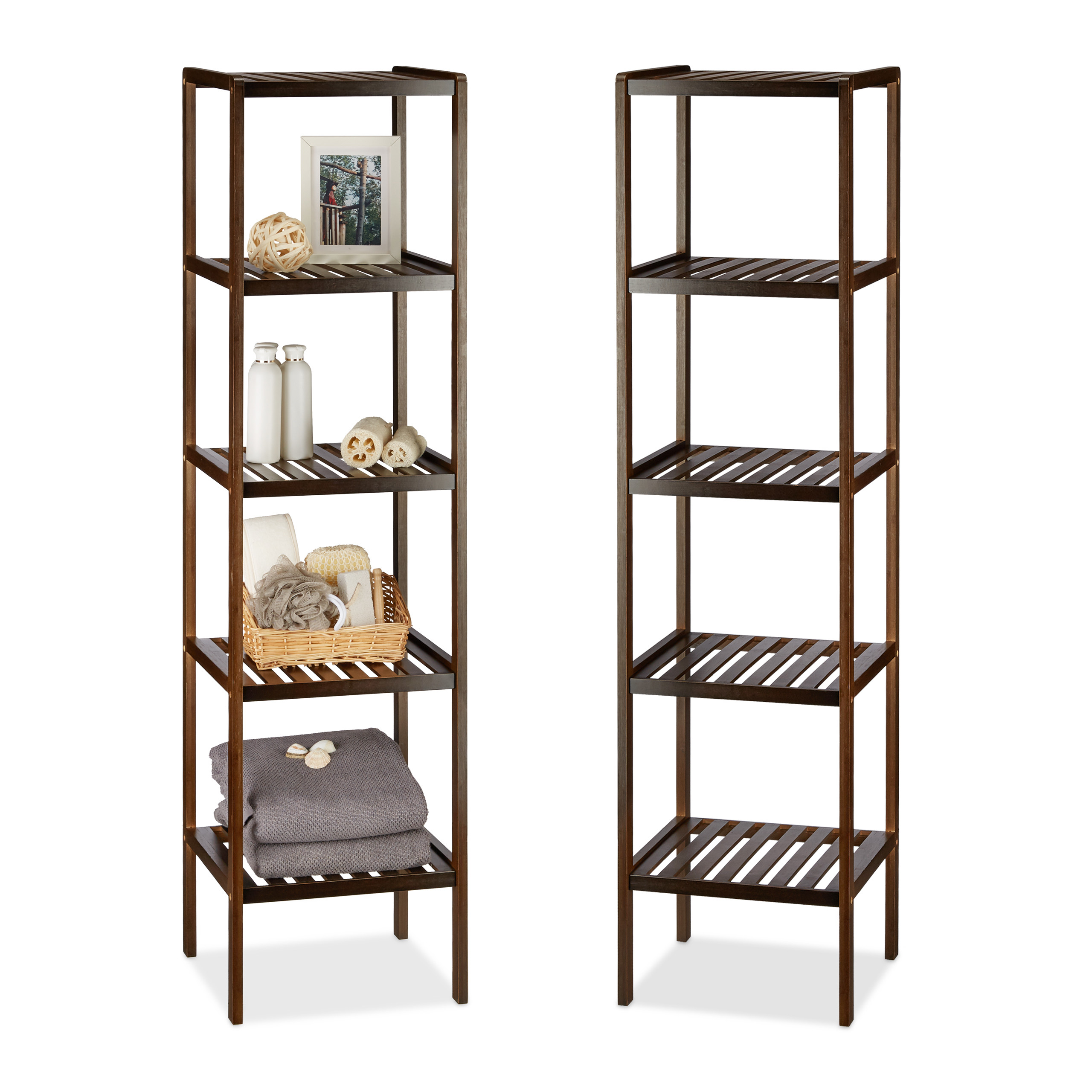 2x Bambus Badregal dunkelbraun kaufen | home24