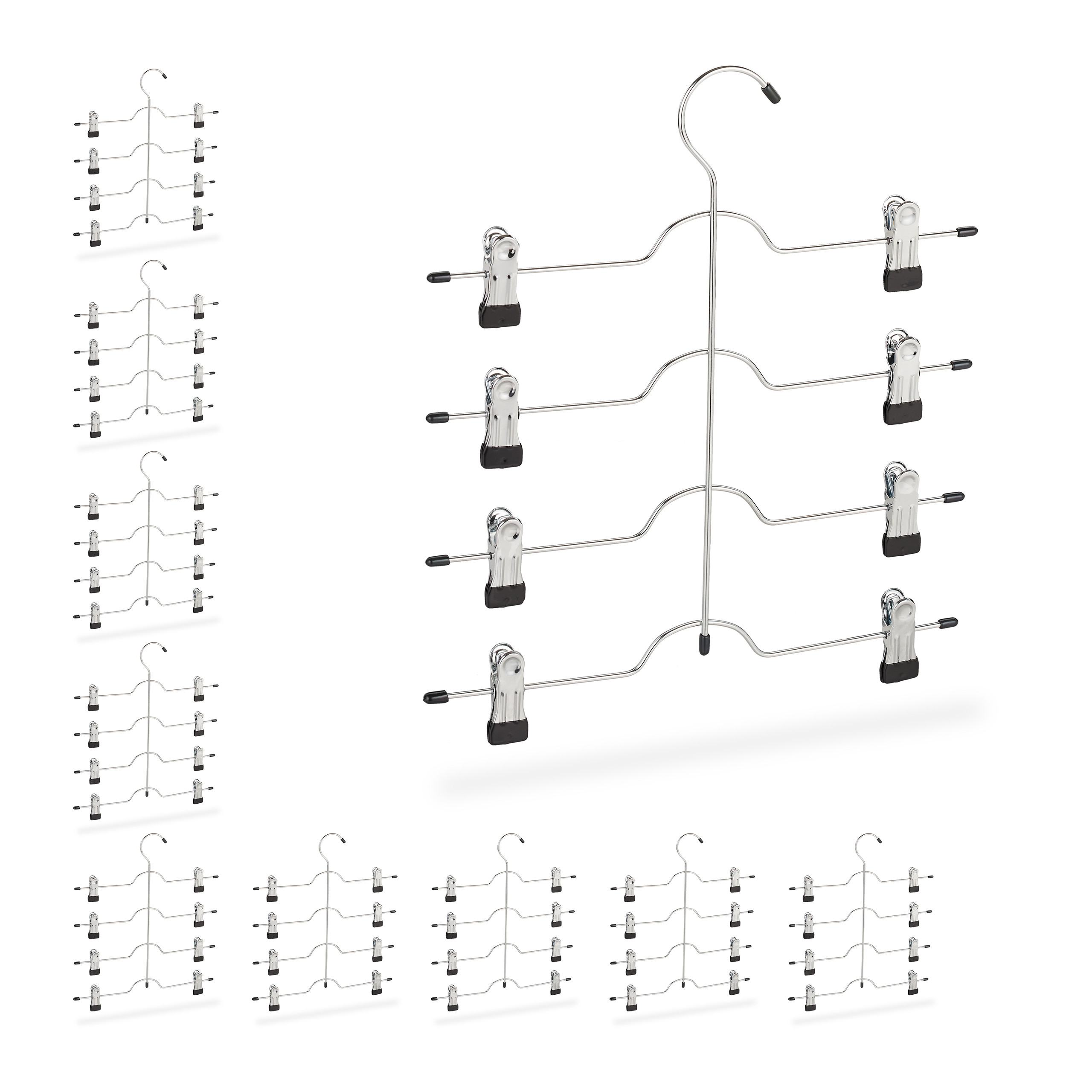 Lot de 10 cintres multiples à clips | Je commande ! | home24