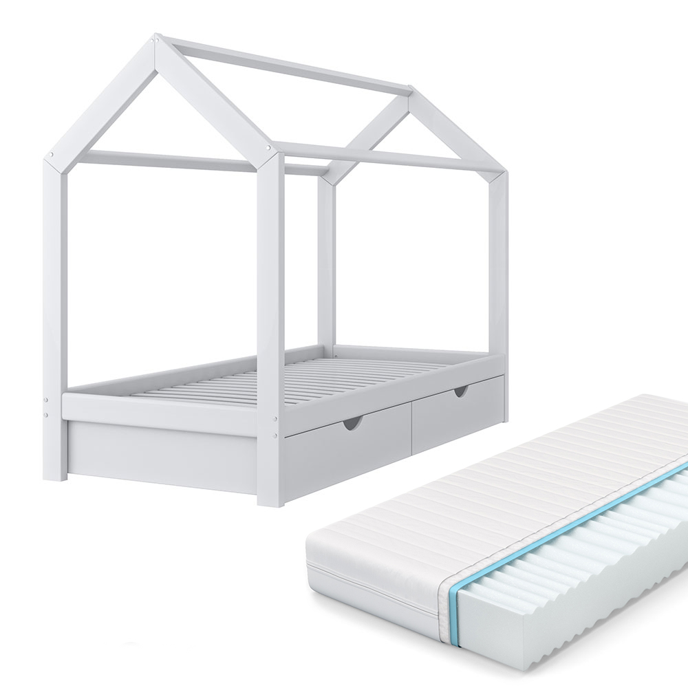 Lit cabane Wiki 90x200cm avec matelas | Je commande ! | home24