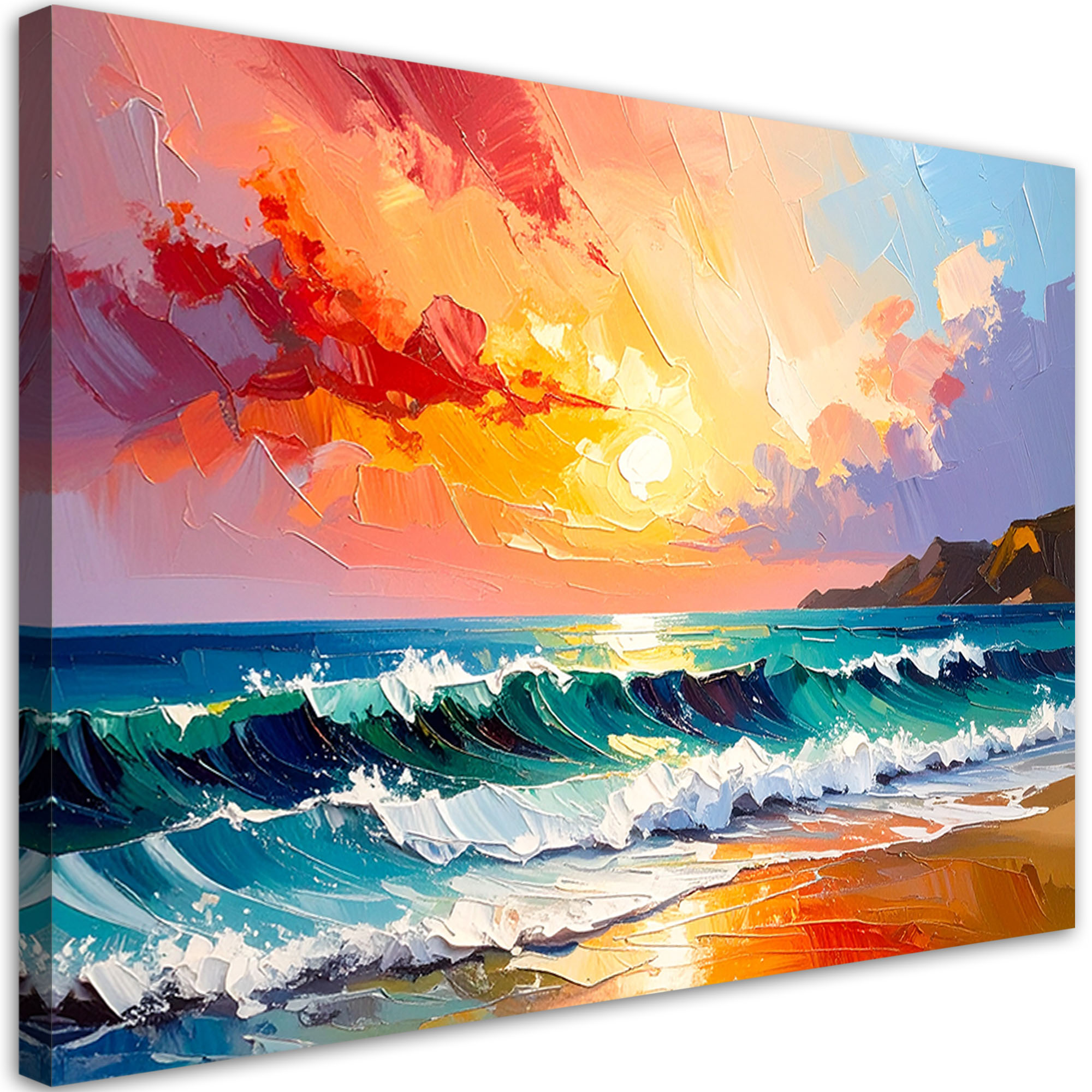 Wandbild strand meer wellen wie gemalt kaufen | home24