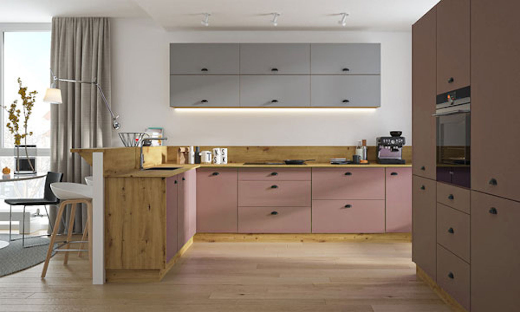 L-Form Küchenzeile & Küchenblock BONN M4 kaufen | home24