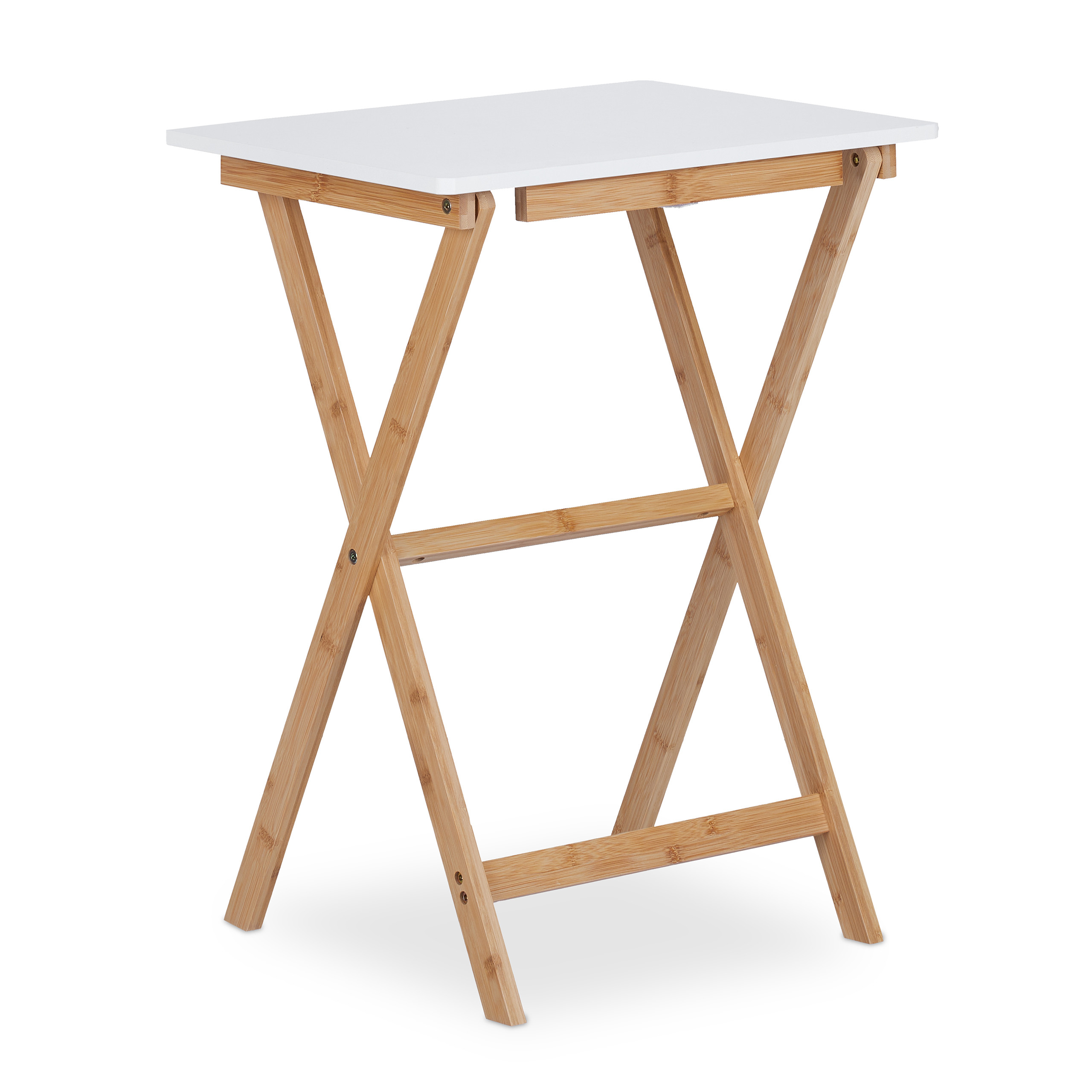 Table pliante blanche en bambou | Je commande ! | home24