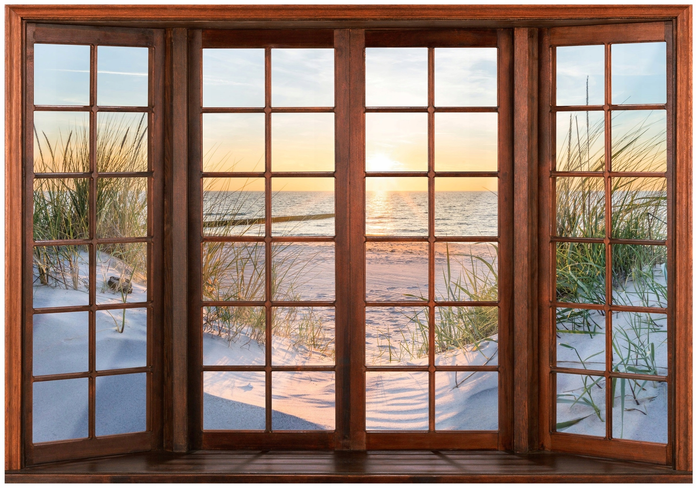 Vlies Fototapete Strand Meer Fenster 3D kaufen | home24