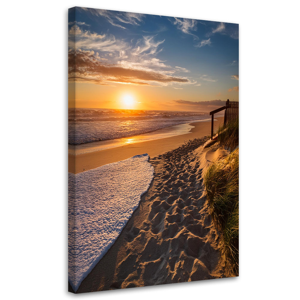 Wandbild sonnenuntergang am strand kaufen | home24