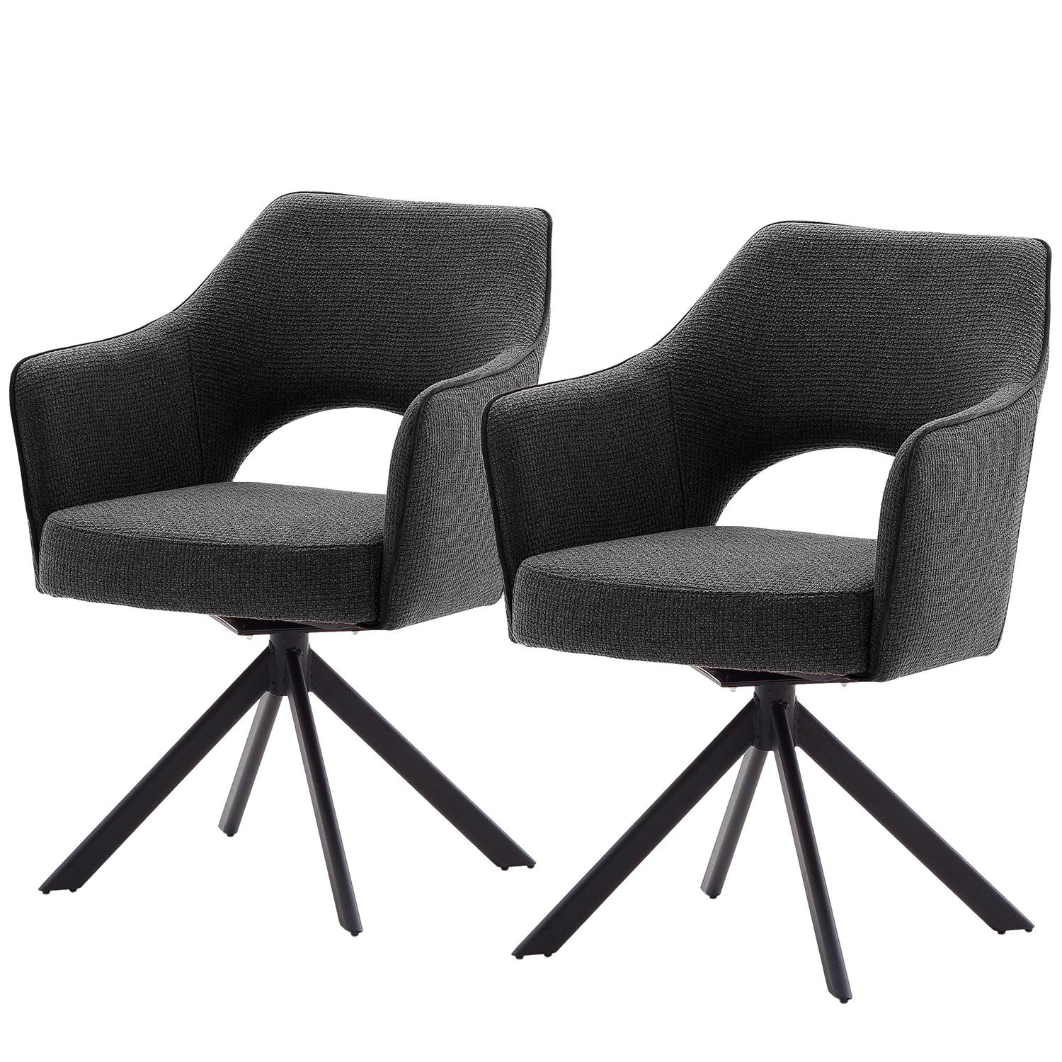 Chaise à accoudoirs pivotante Tursin x2 | Je commande ! | home24