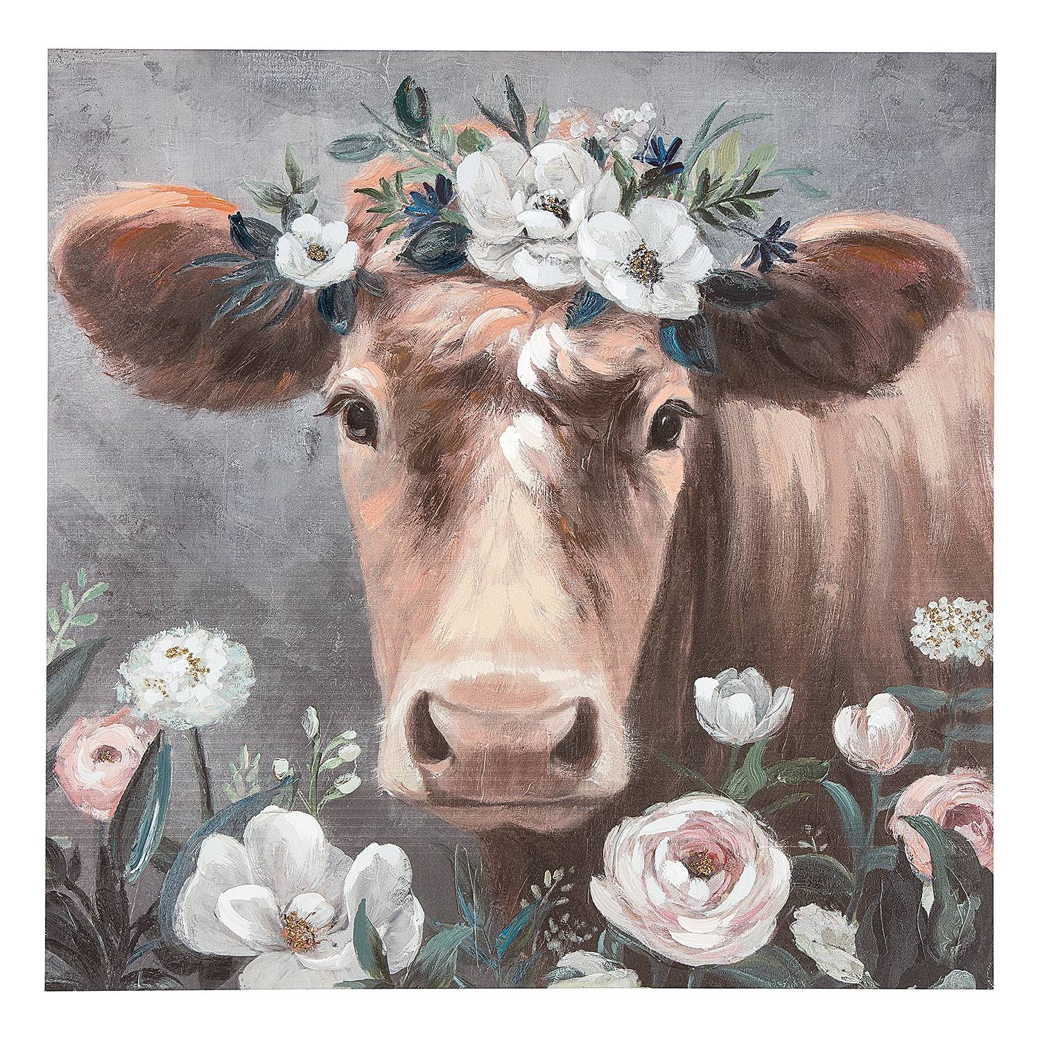 Tableau déco Vache à fleurs | Je commande ! | home24