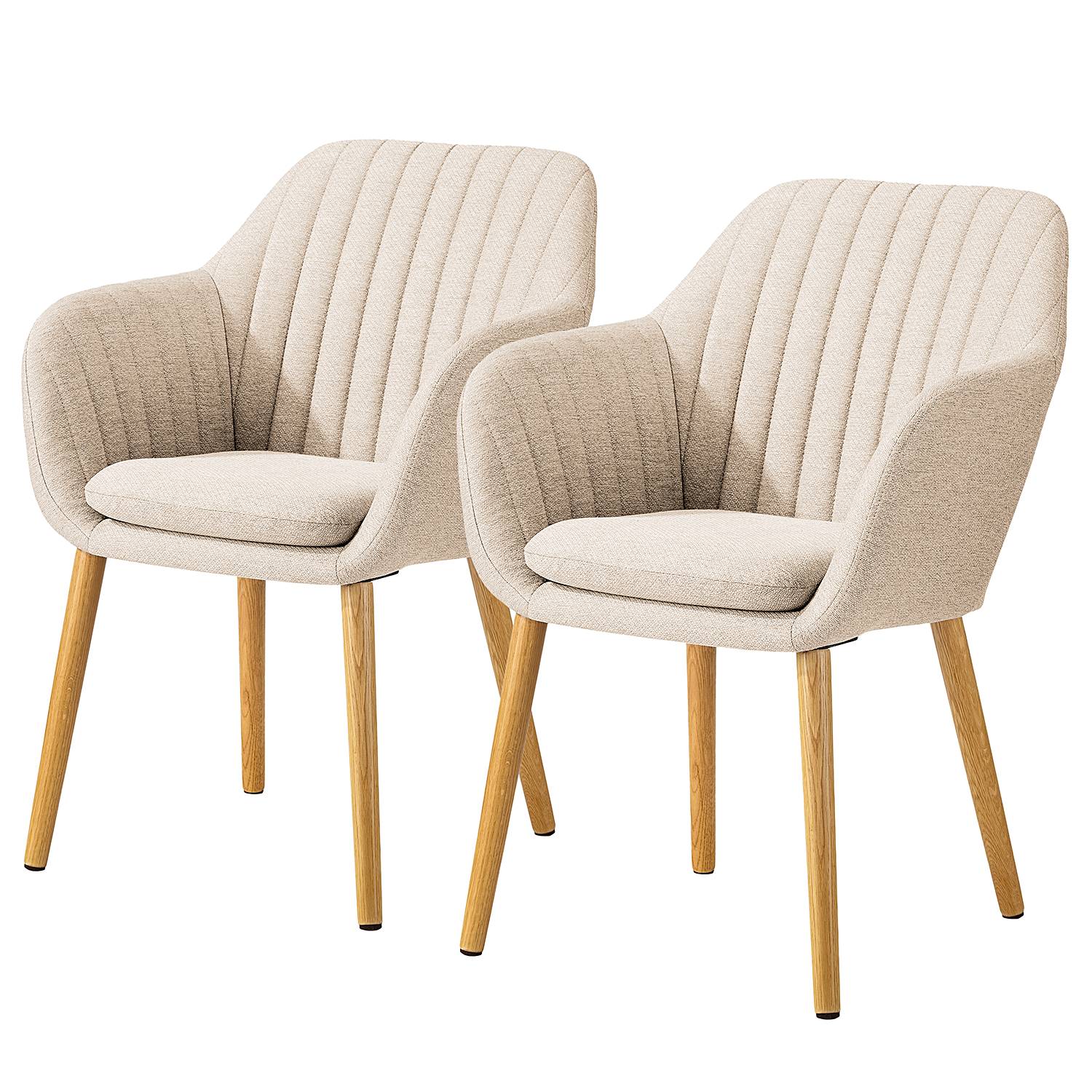 Esszimmerstuhl Beige Holz
