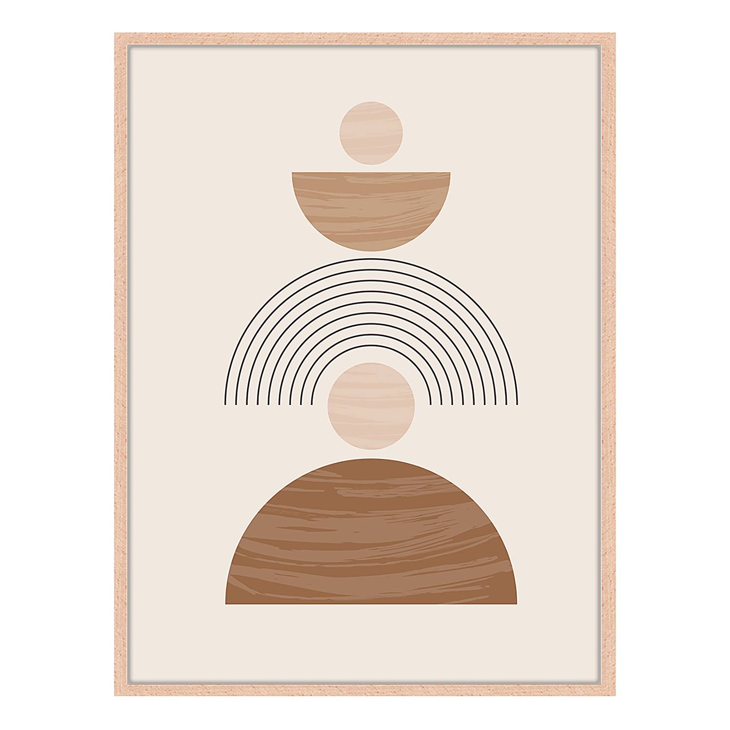 Tableau déco Abstract Shapes in Beige | Je commande ! | home24