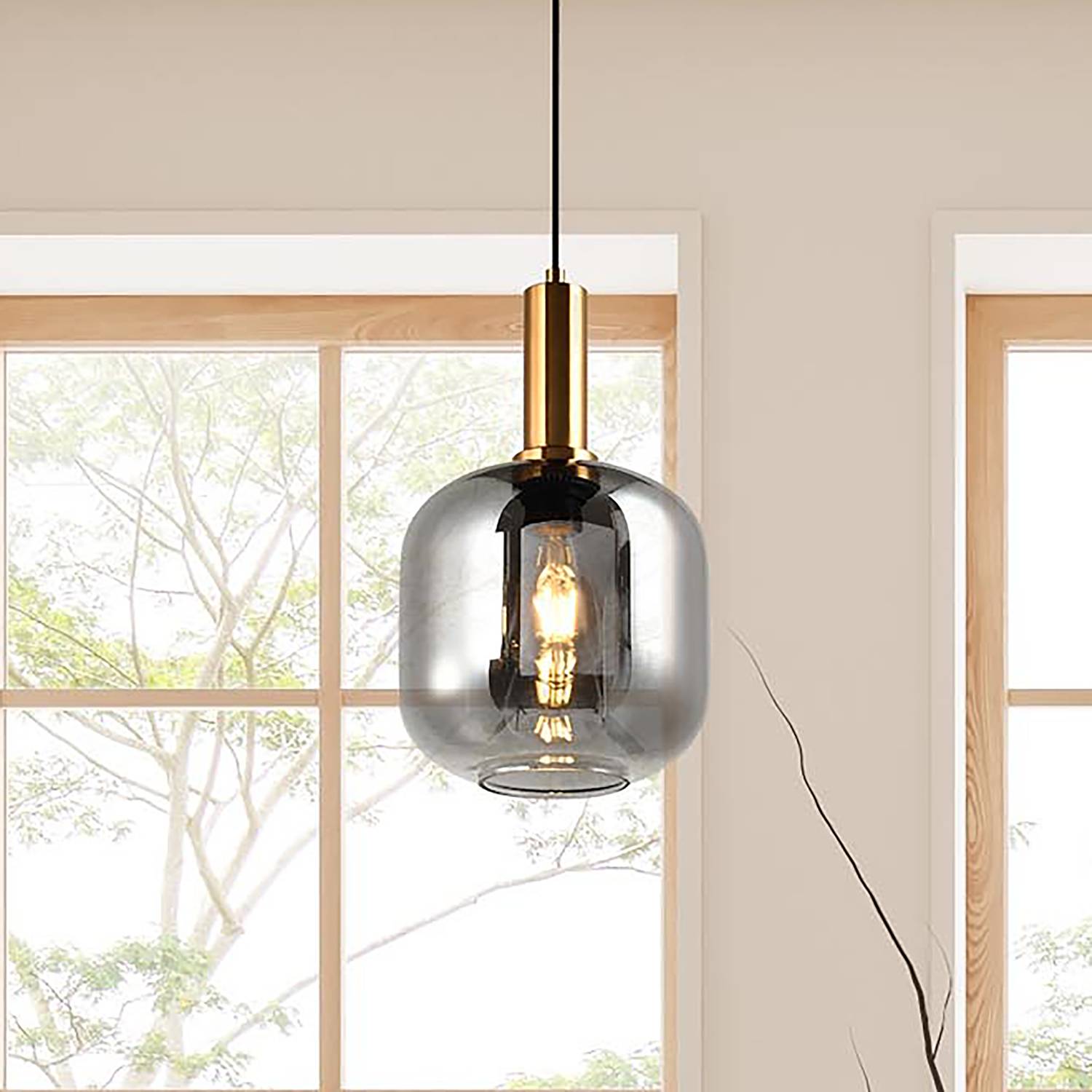 Lampada a sospensione Fumo 1 punto luce – Acquista online | home24