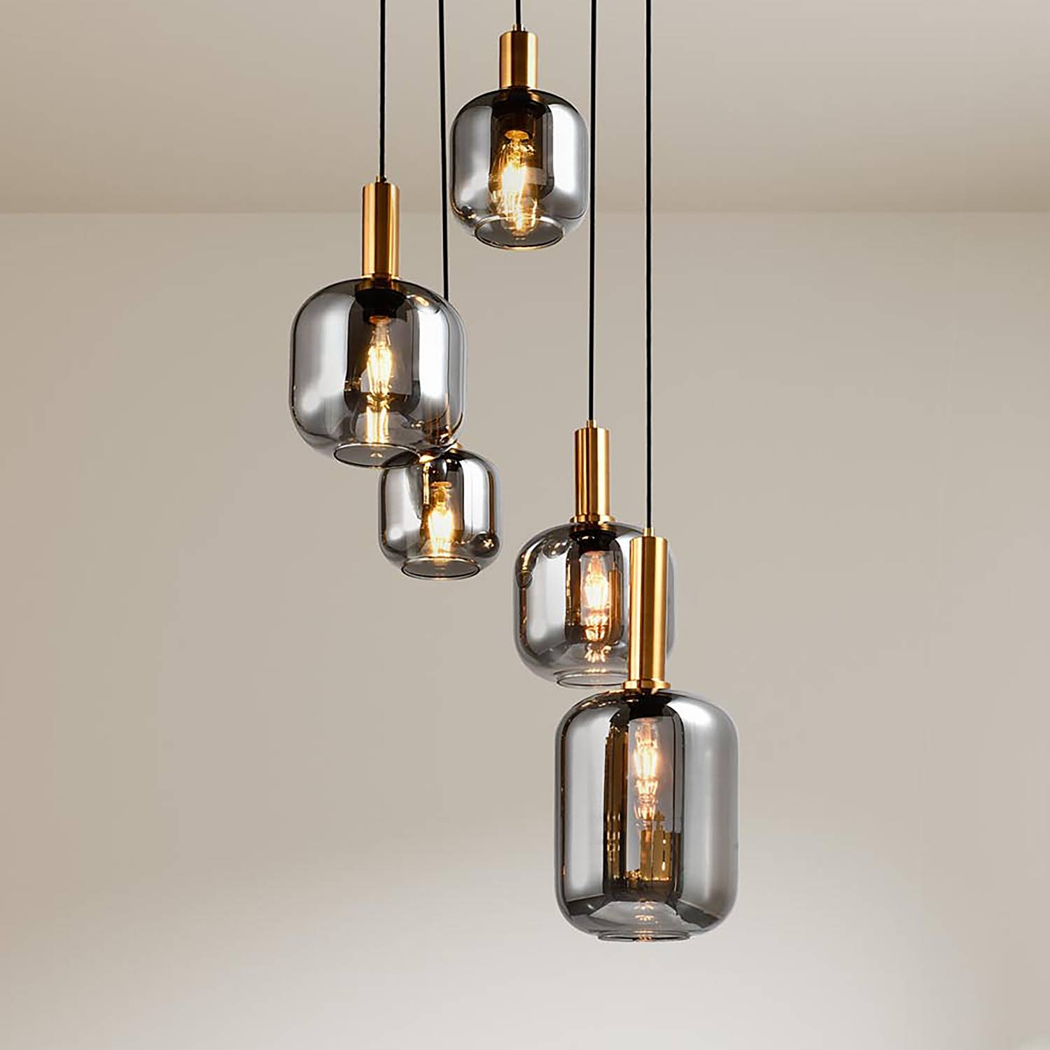 Lampada a sospensione Fumo 5 punto luce – Acquista online | home24