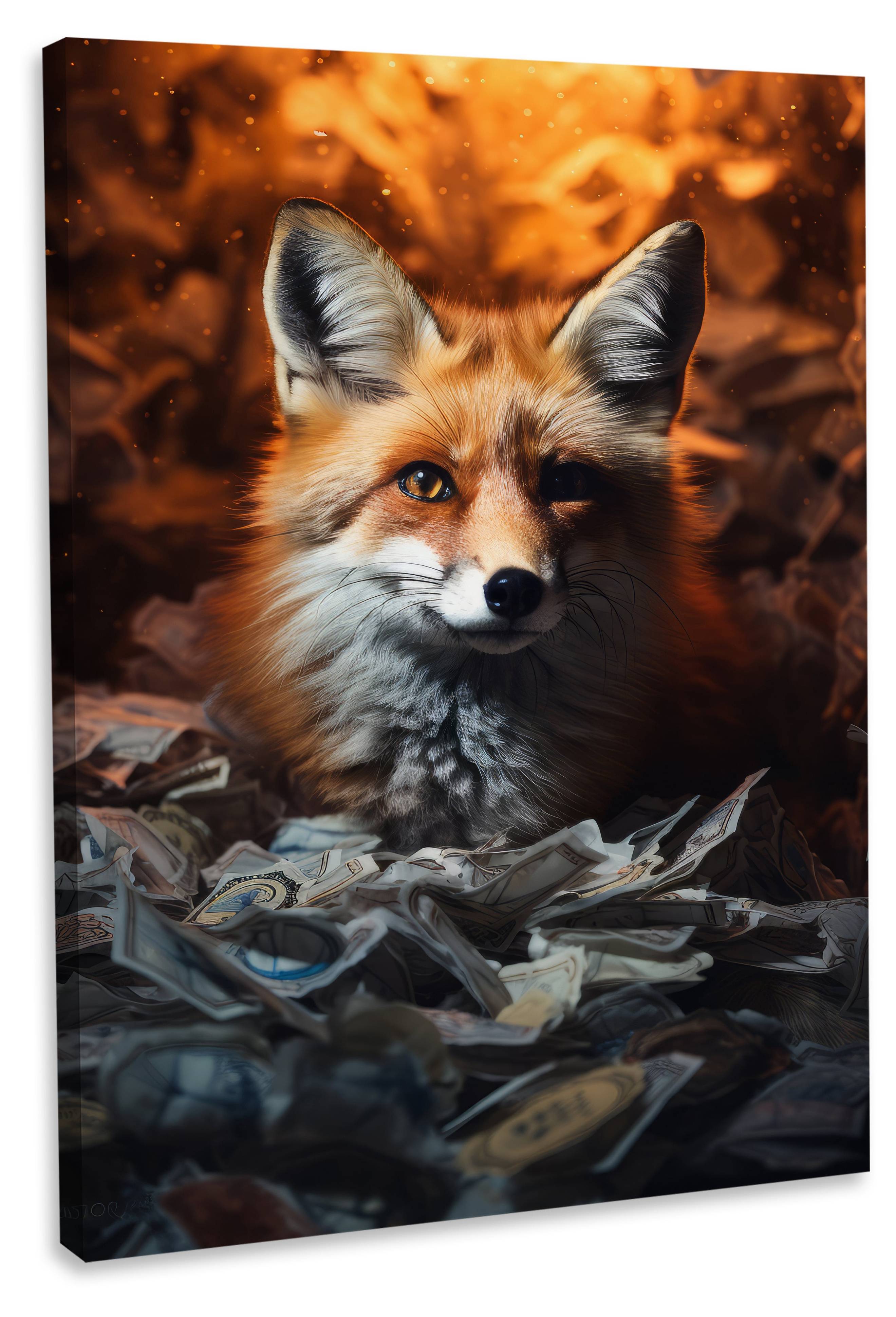 Leinwandbild Fox-Money kaufen | home24