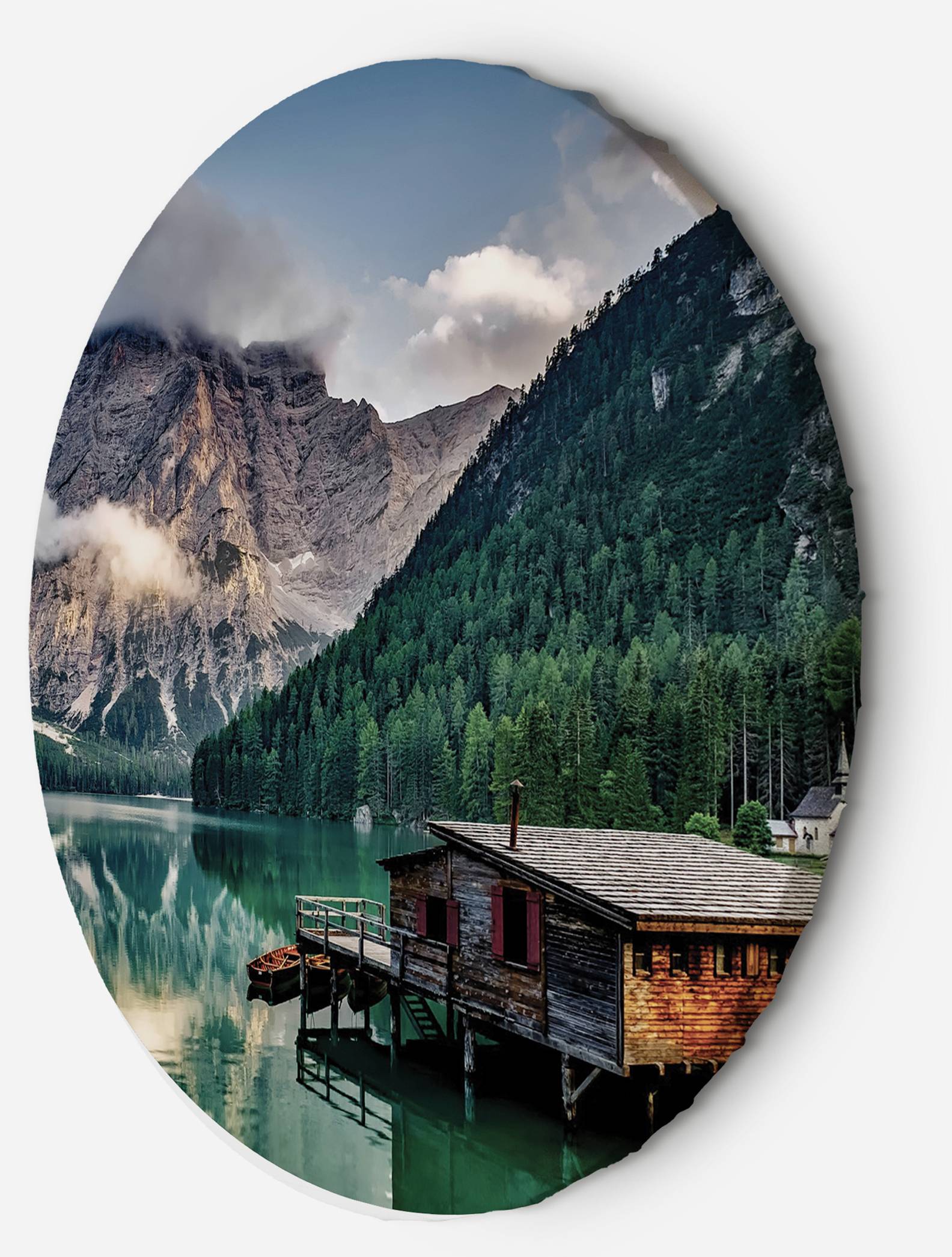 Wandbild Haus am See in den Bergen kaufen | home24