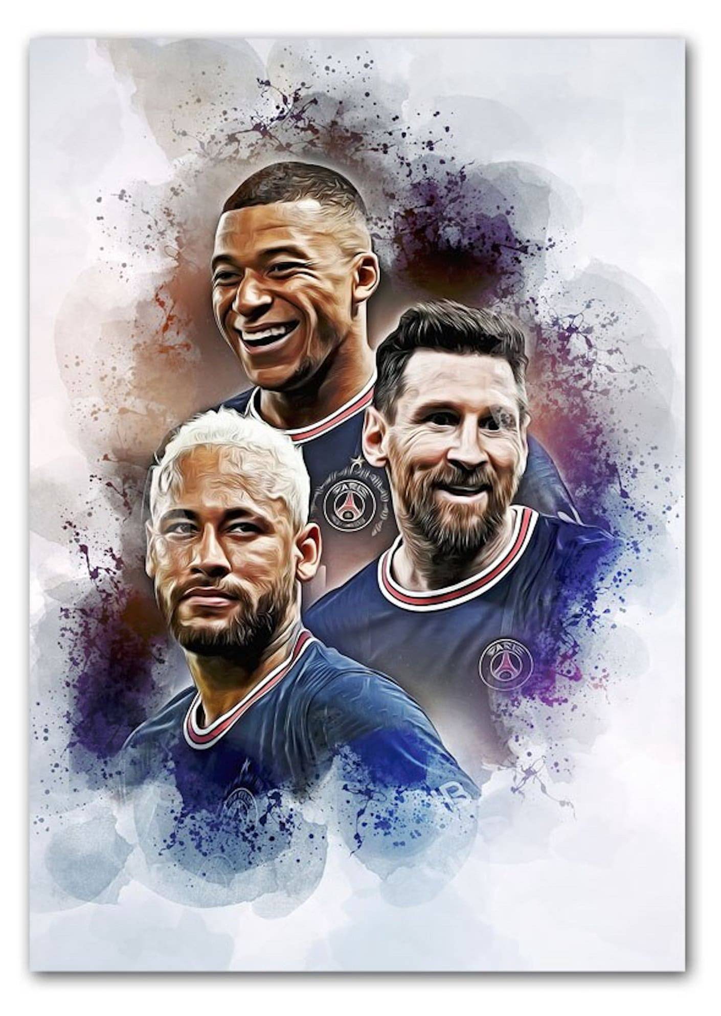 POSTER Fußball PSG Messi Mbappé Neymar kaufen | home24