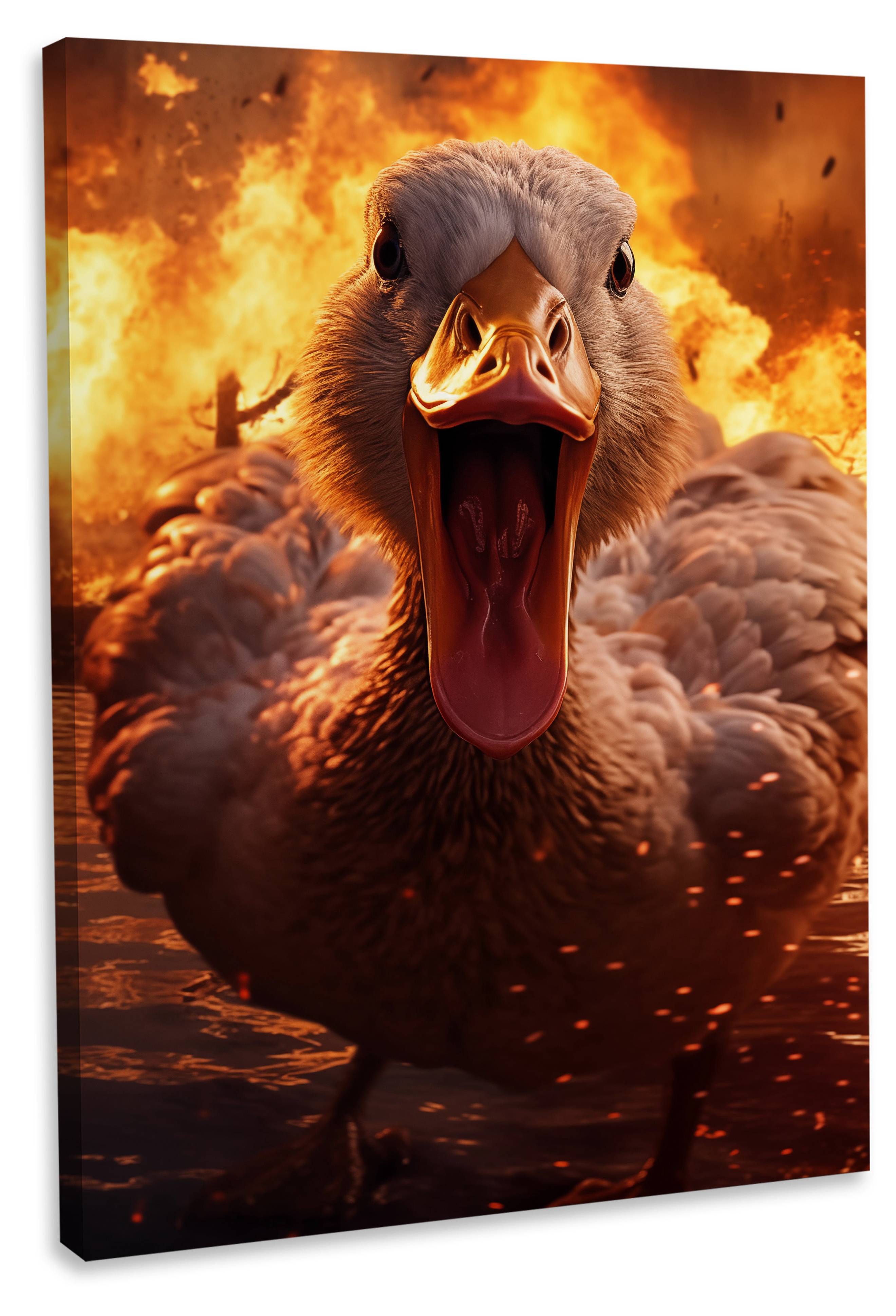 Leinwandbild Fire Duck II kaufen | home24