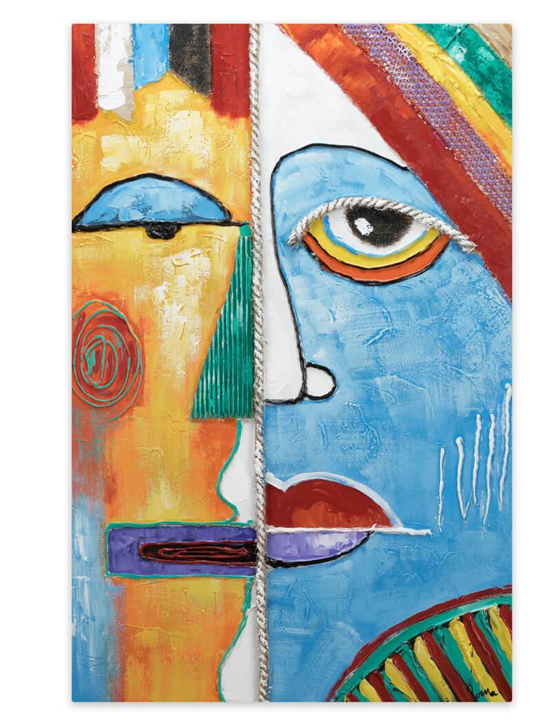Tableau peint à la main Visages Miro | Je commande ! | home24