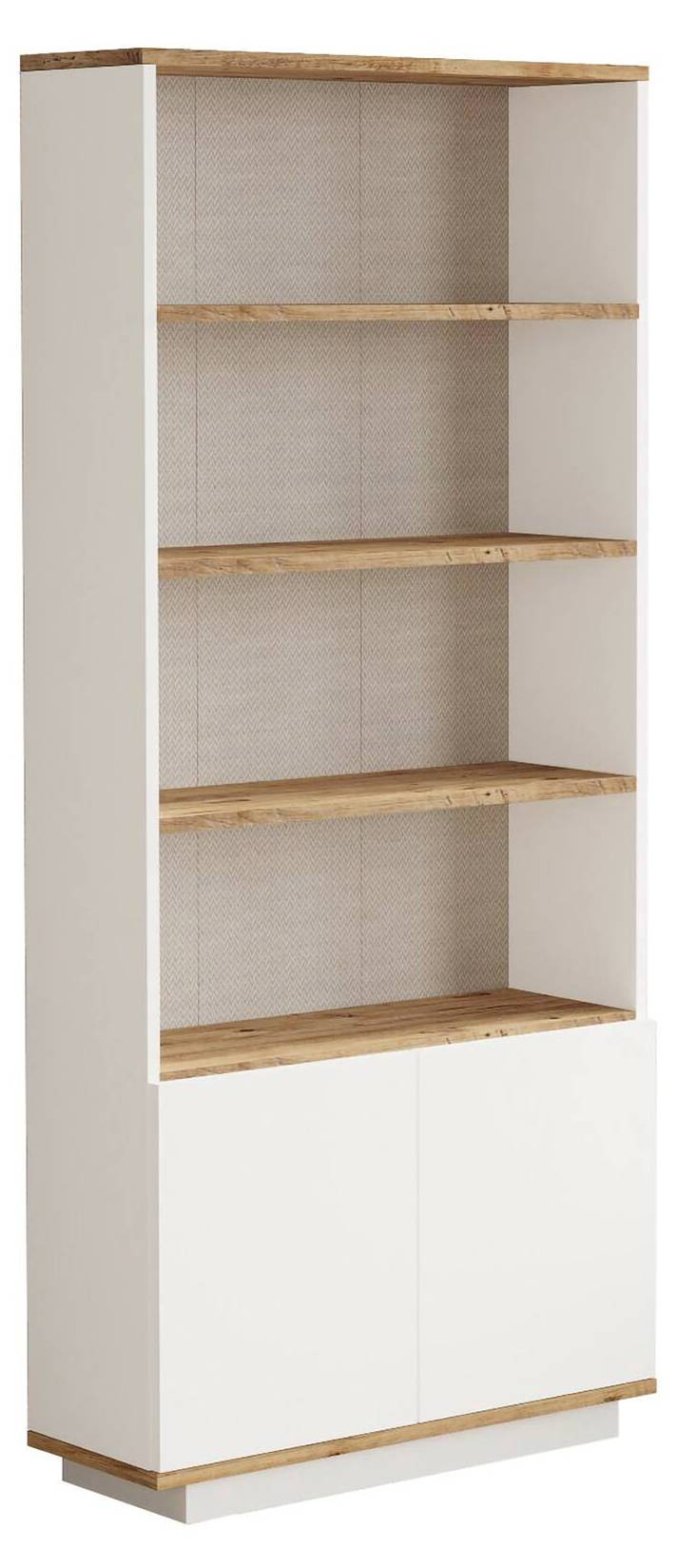 Bucherregal Weiss Eiche