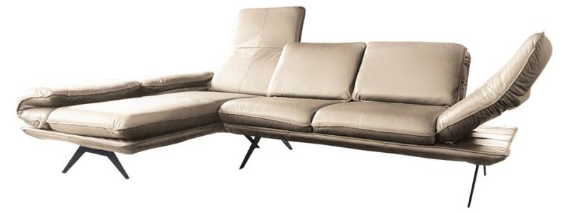 KAWOLA Ecksofa JACK Leder beige kaufen | home24