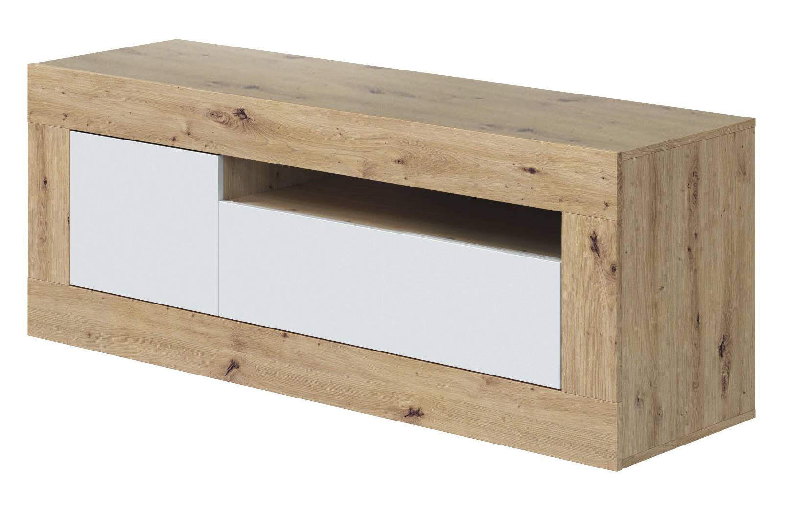 Meuble TV Killeen Chêne noueux et Blanc | Je commande ! | home24