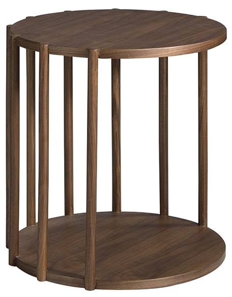 Ronde walnoten hoektafel kopen | home24