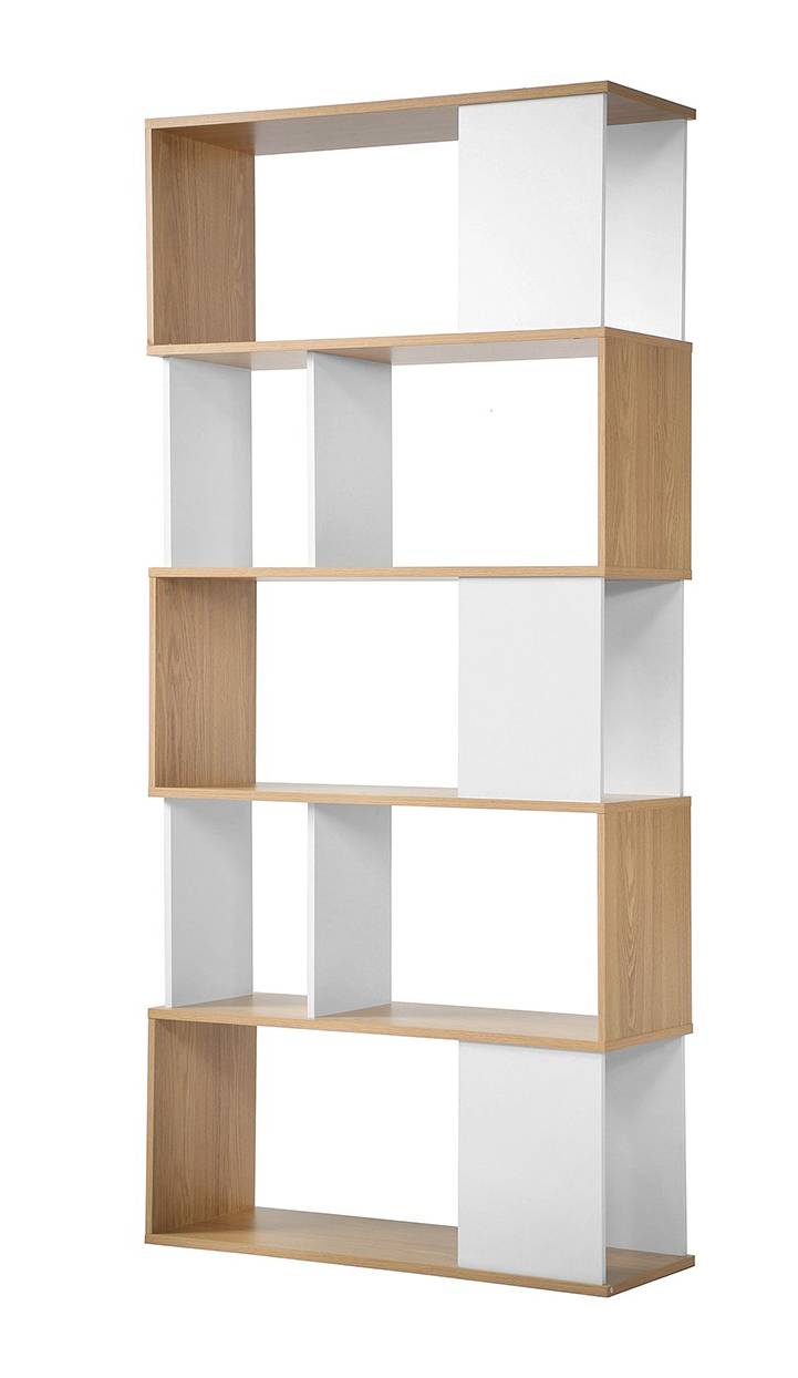 Bucherregal Weiss Eiche