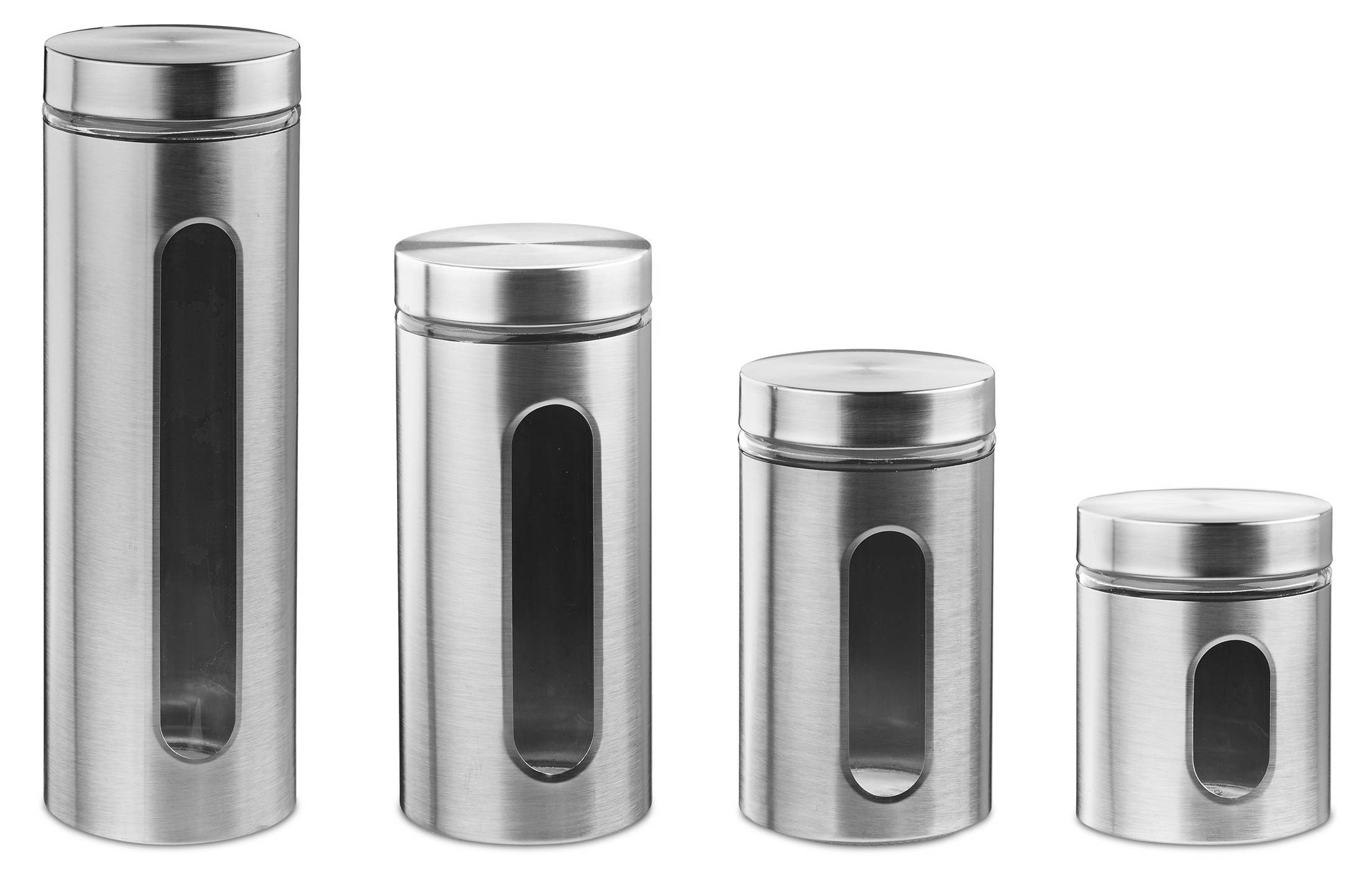 Lot 4 bocaux de conservation en inox | Je commande ! | home24