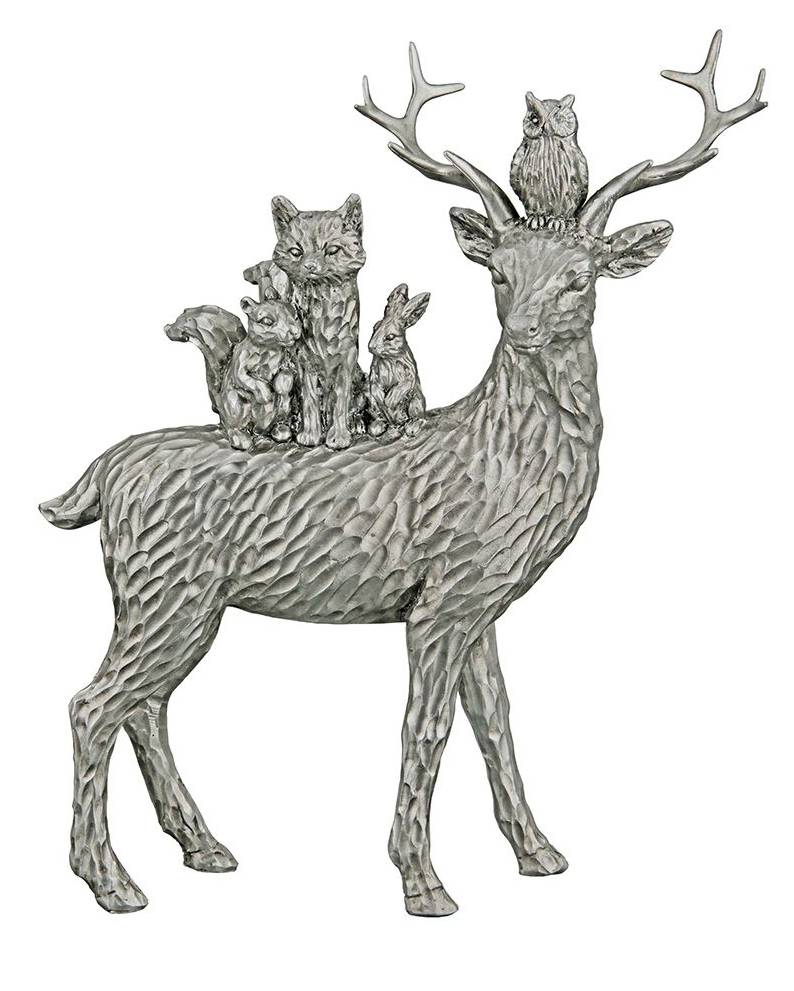 Poly Hirsch Waldbewohner silberfarben kaufen | home24