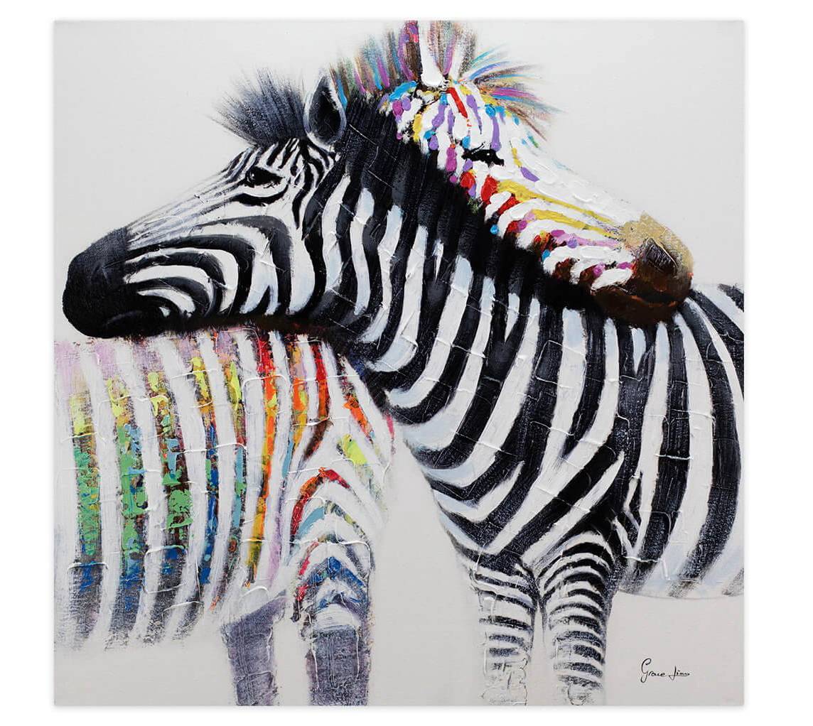 Acrylbild Handgemalt Zebra Mad kaufen | home24