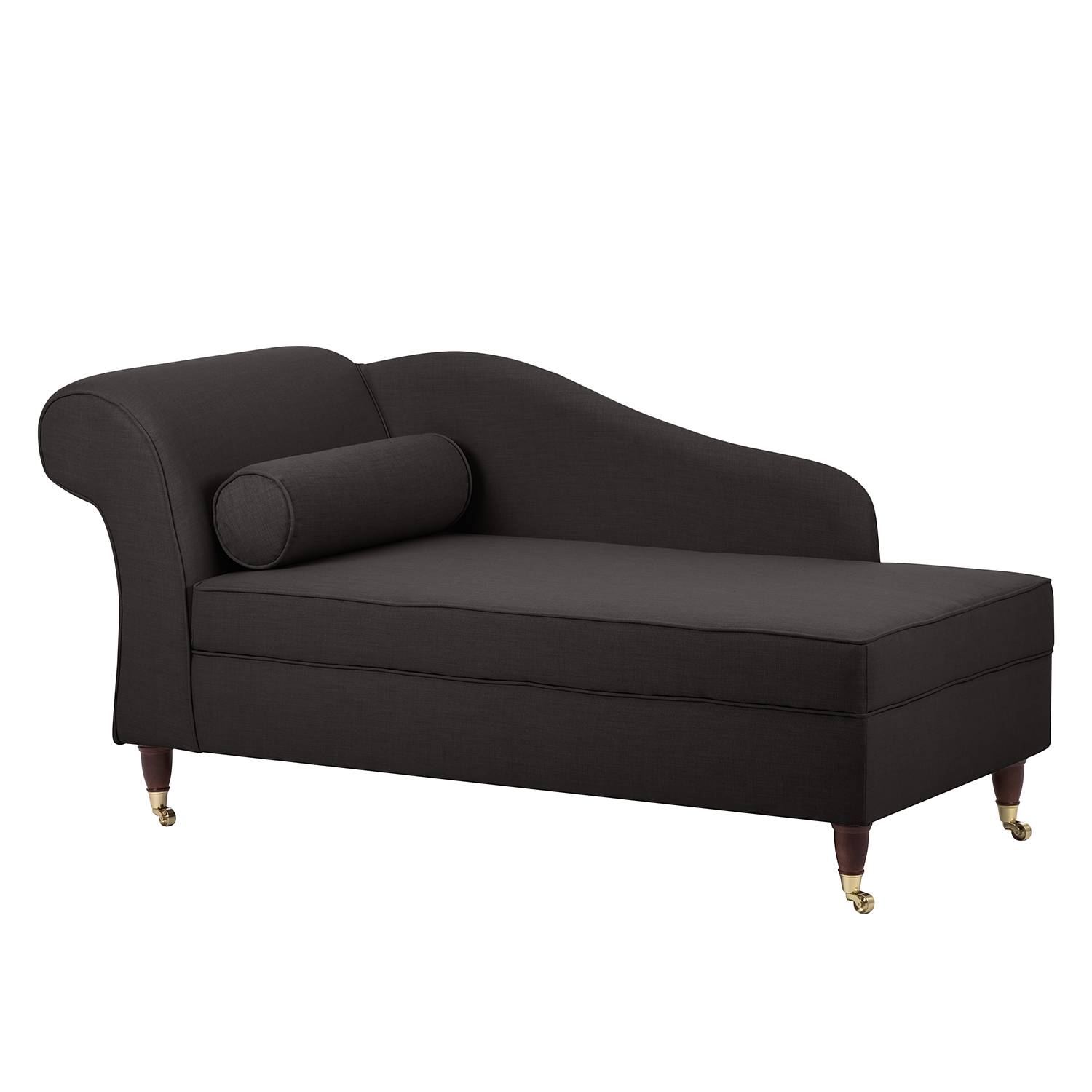 Recamiere Colmar - Stoff Dunkelgrau - Armlehne links | home24